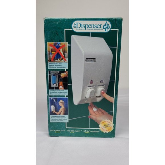Bath | New The Dispenser Ii 2 Chamber Shampoo Conditioner Shower ...